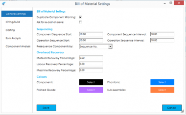 General Settings - CIM Software