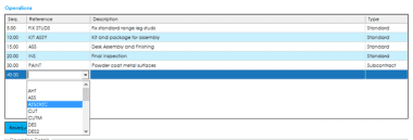 Operations Tab - CIM Software