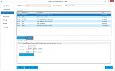 Operations Tab - CIM Software