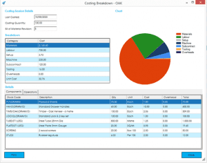 Costing Tab - CIM Software