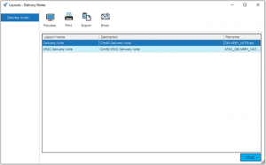 Print Delivery Note - CIM Software