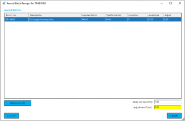 Amend Receipts - CIM Software