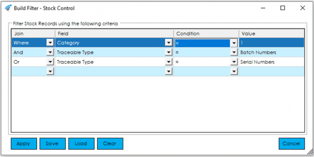 Stock Control List - CIM Software