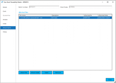 Transaction History Tab - CIM Software