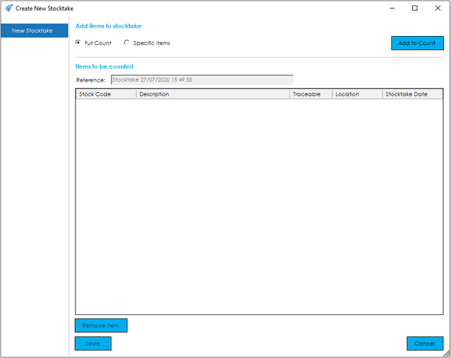 New Count - CIM Software