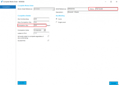 Completing Multiple Works Orders - CIM Software
