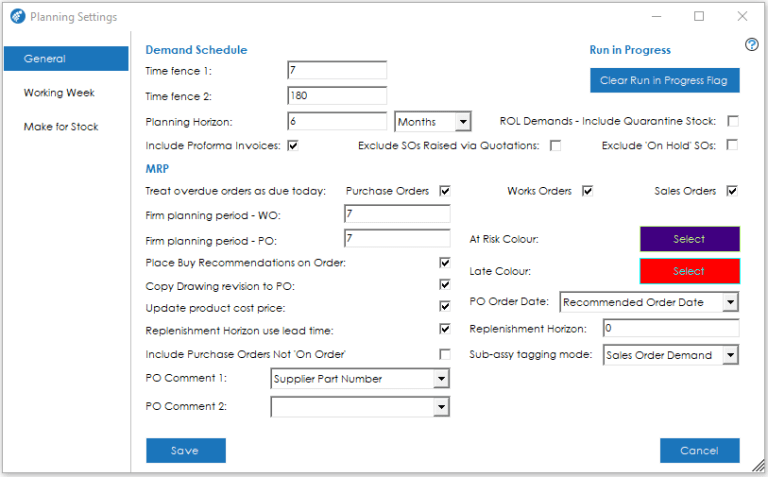 General Settings - CIM Software