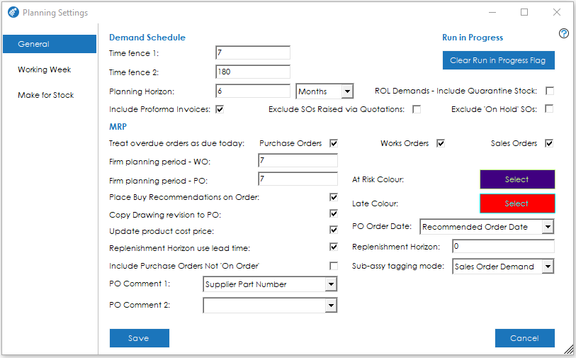 General Settings - CIM Software