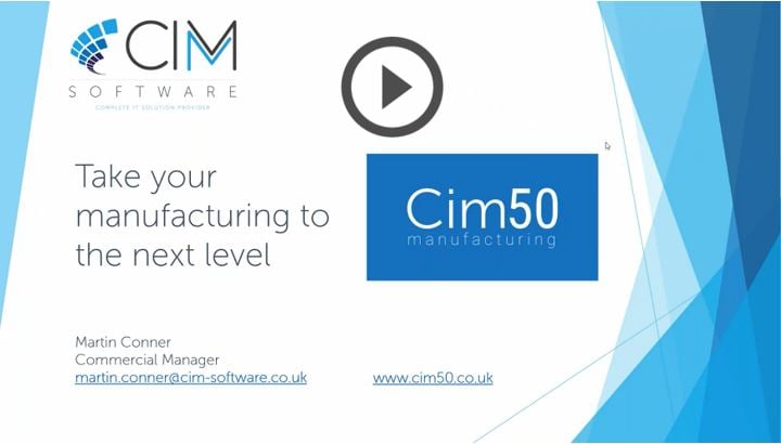 Cim50 Manufacturing Overview - CIM Software