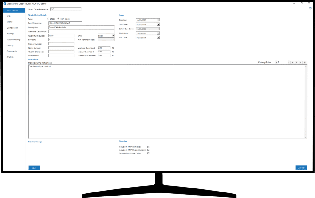 Cim50 - Work Order Software for Manufacturers