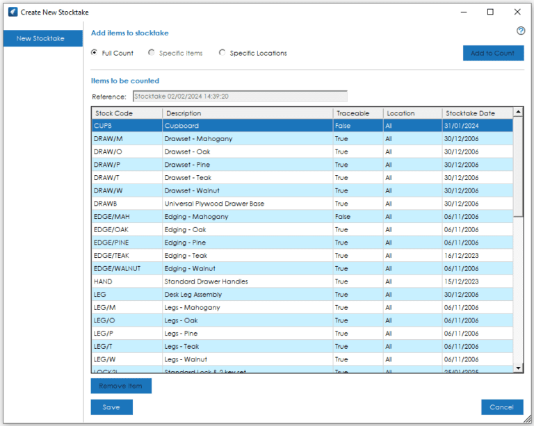 New Count - CIM Software