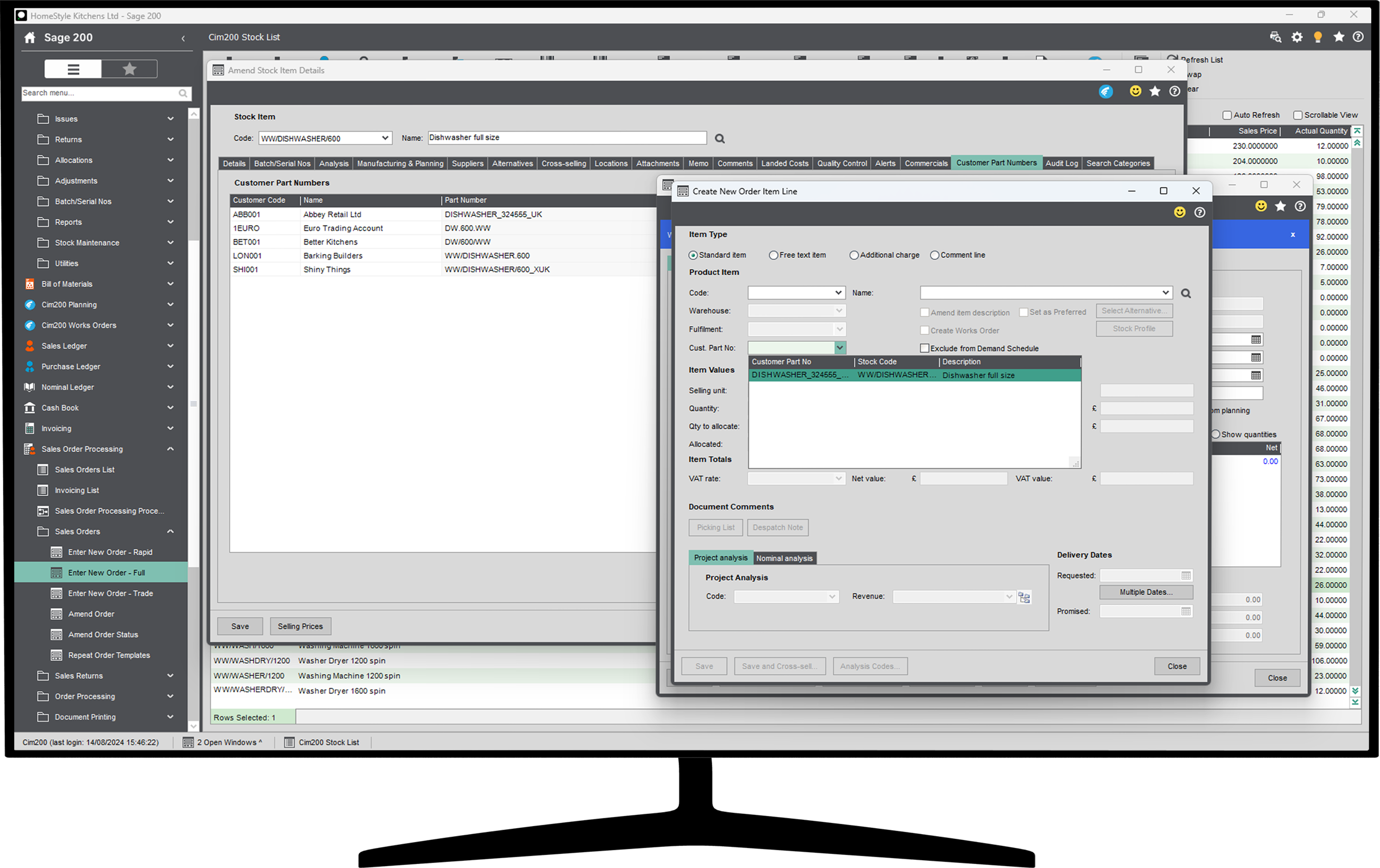 Cim200 - Enhanced Commercials Software for Sage 200